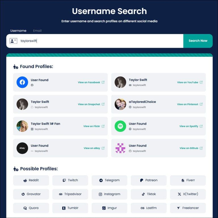 Free Social Media Search | Find Someone on ALL Social Networks