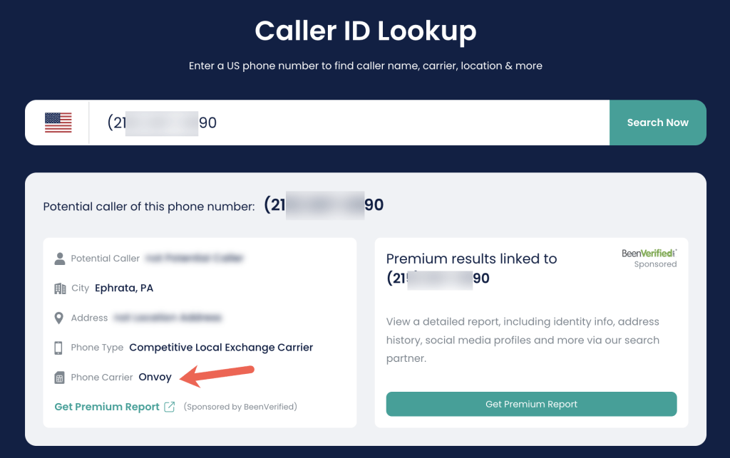 Onvoy Number Lookup | Find Who Called from an Onvoy Number - Super Easy
