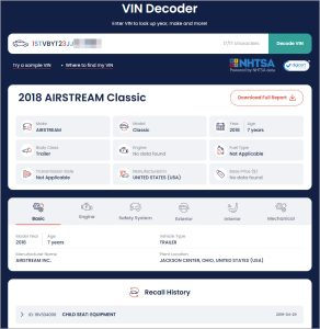 RV VIN Lookup - How to Check an RV’s History, Specs & More - Super Easy