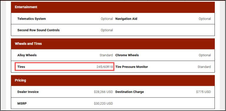 How to Find the Tire Size by VIN - Super Easy