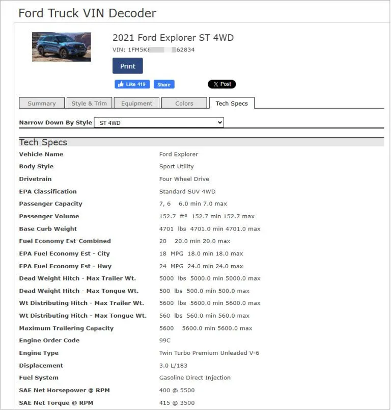How to Look up Vehicle Specs by VIN - Super Easy